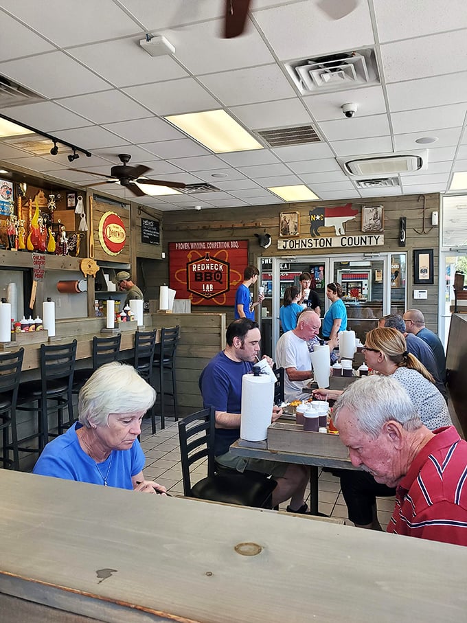 The true measure of great barbecue? A dining room full of locals of all ages, silently nodding as they savor each bite.