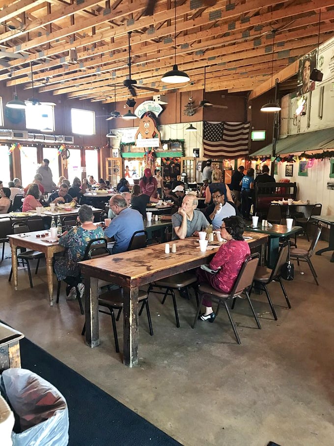 Communal tables where strangers become friends, united by the universal language of exceptional burgers and Texas hospitality.