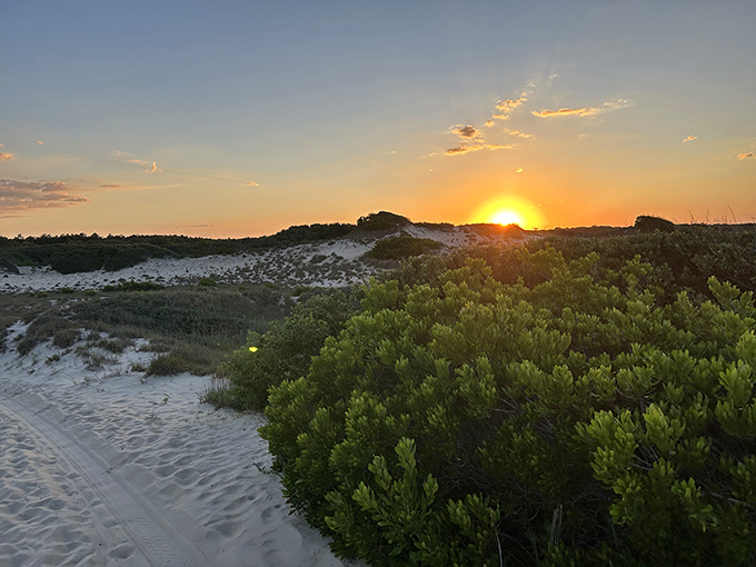 Nature's farewell performance each evening&mdash;a sunset that makes you wonder why we invented television in the first place.