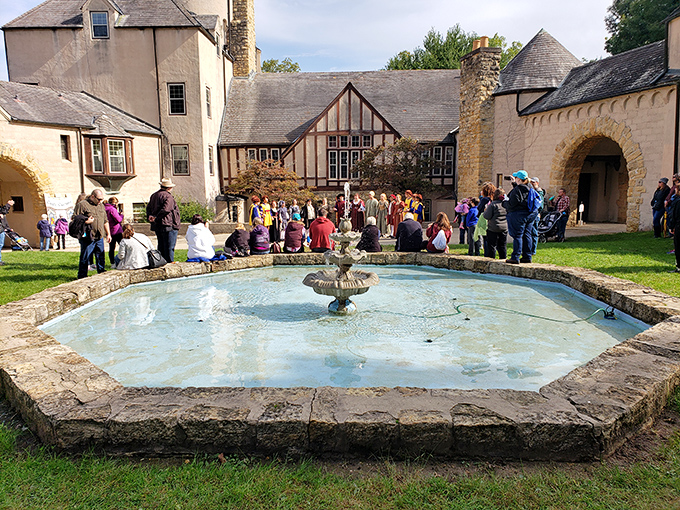 The courtyard fountain creates a peaceful gathering spot. Medieval Instagram-worthy moments happen here, minus the actual Instagram part.