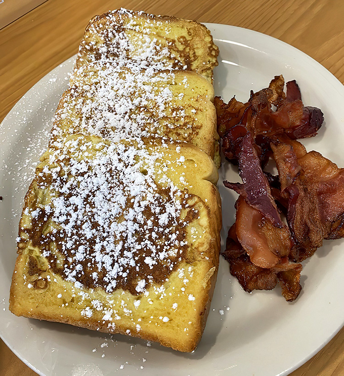 Classic French toast with a side of bacon&mdash;the breakfast equivalent of a greatest hits album that never gets old.