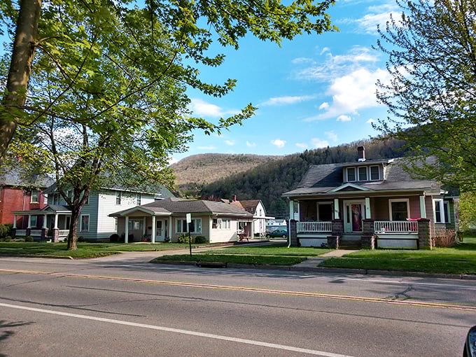 These modest homes with welcoming porches tell the real story of Emporium&mdash;affordable living wrapped in small-town charm.
