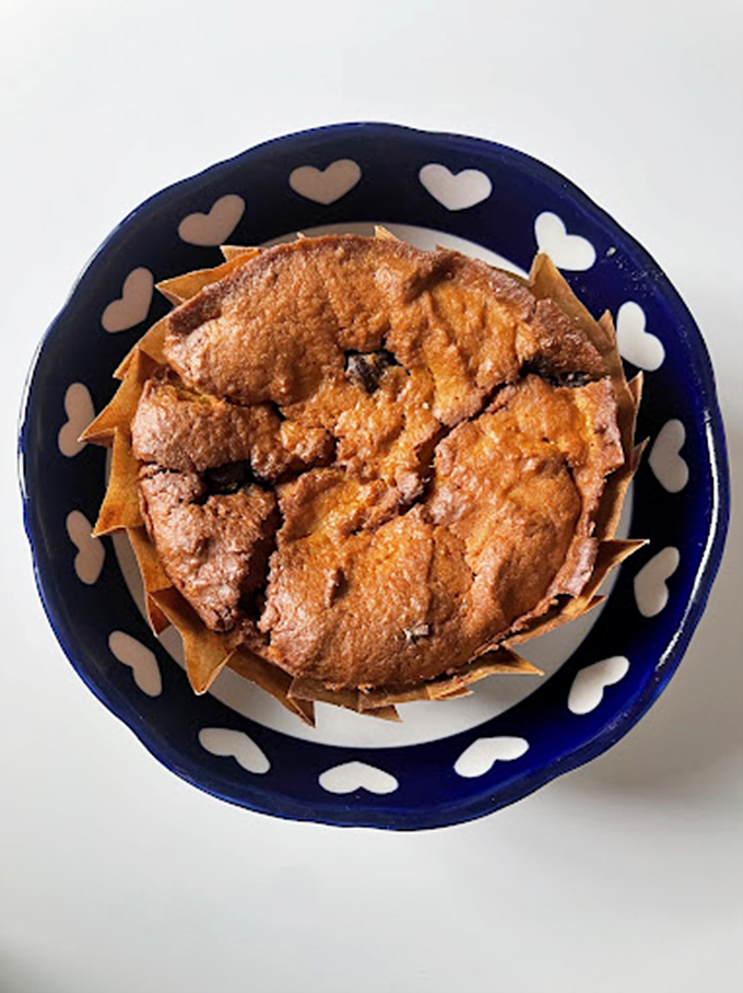 The hearts on the plate say it all &ndash; this isn't just a muffin, it's a love letter to baked goods crafted with surprising attention to detail.