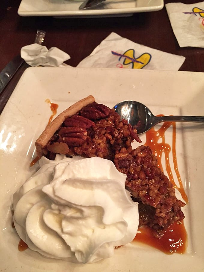 Pecan pie that makes you close your eyes when you take the first bite. The South's greatest contribution to happiness, served &agrave; la mode.