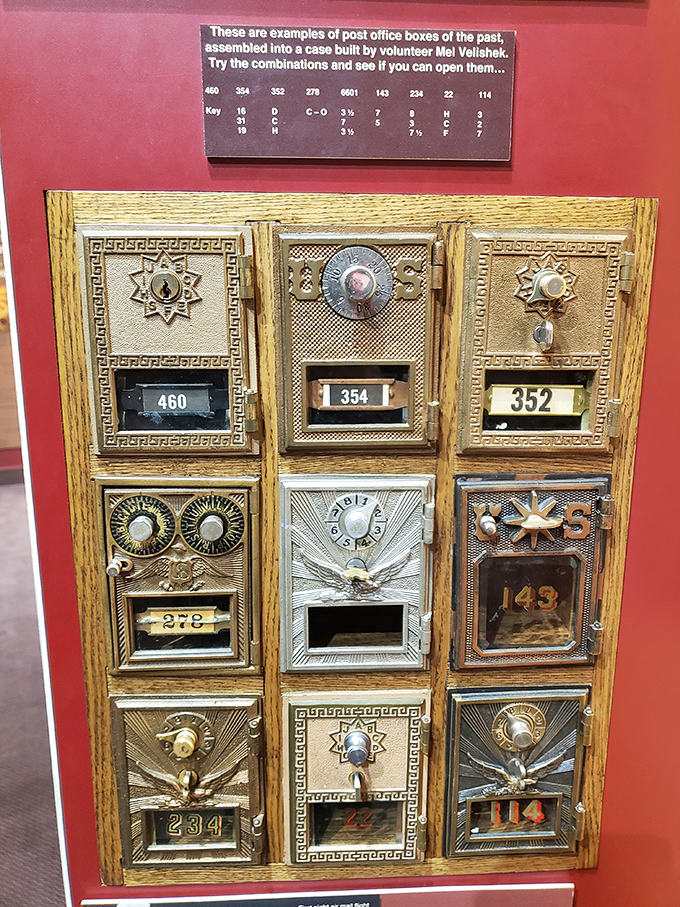 These aren't just mailboxes&mdash;they're mechanical marvels from an era when even everyday objects were crafted with artistic flair.