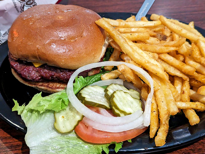 A burger that hasn't just flirted with smoke &ndash; they've had a long-term relationship and decided to commit for life.