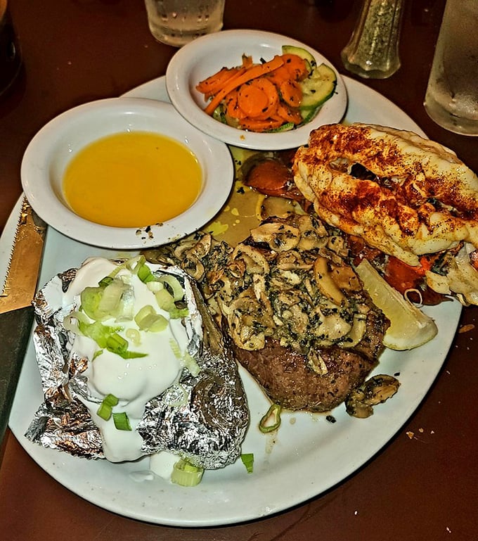 A surf and turf platter that settles the age-old debate: why choose between land and sea when both can live harmoniously on one magnificent plate?