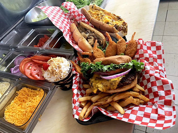 Surf meets turf in this basket of delights &ndash; the kind of meal that has you mentally canceling tomorrow's dinner plans before you've finished today's.