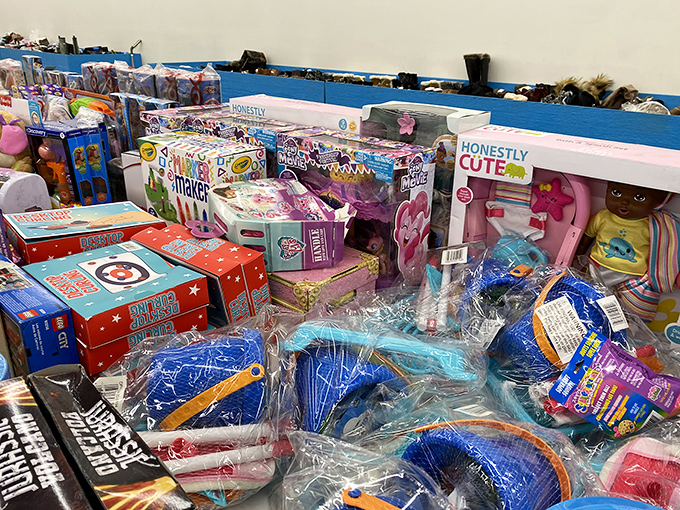 Toys still in their packaging whisper promises of playtime joy, proving that bringing smiles to little faces doesn't require emptying big wallets.