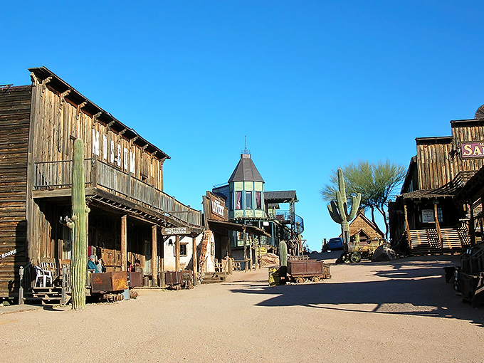Apache Junction's rustic streets harken back to the Old West, offering authentic Arizona living at prices from a bygone era.