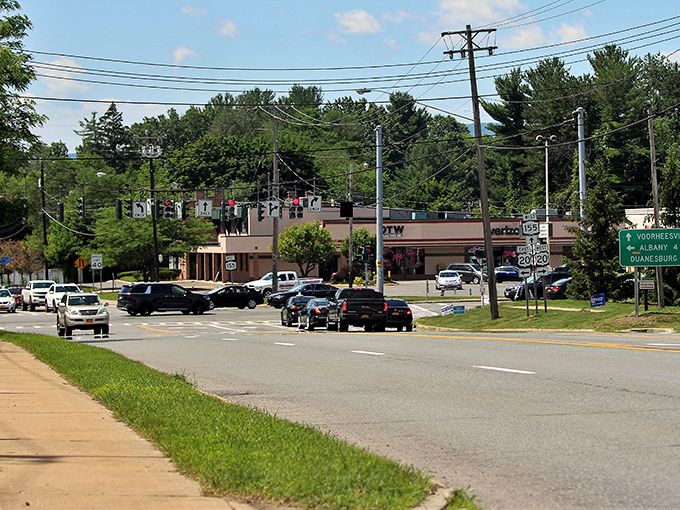 Guilderland's everyday American landscape features the practical alongside the pretty&mdash;exactly what makes real towns endearing.