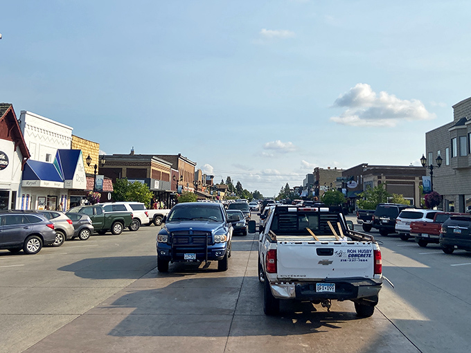 Park Rapids' main street welcomes visitors with small-town charm that hasn't changed much since Eisenhower was president.