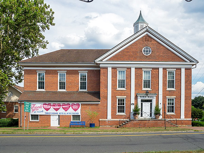 Downtown Cheshire's outdoor seating invites spontaneous conversations between strangers who won't stay strangers for long in this friendly community.