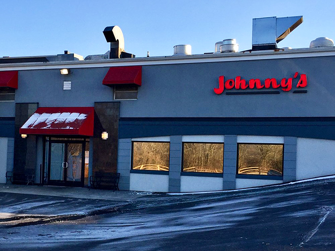 The unassuming exterior of Johnny's hides a temple of perfectly cooked beef. Never judge a steakhouse by its cover!