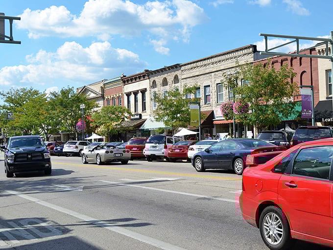 The historic buildings of Lake Geneva house shops and restaurants where off-season bargains await savvy retirees.