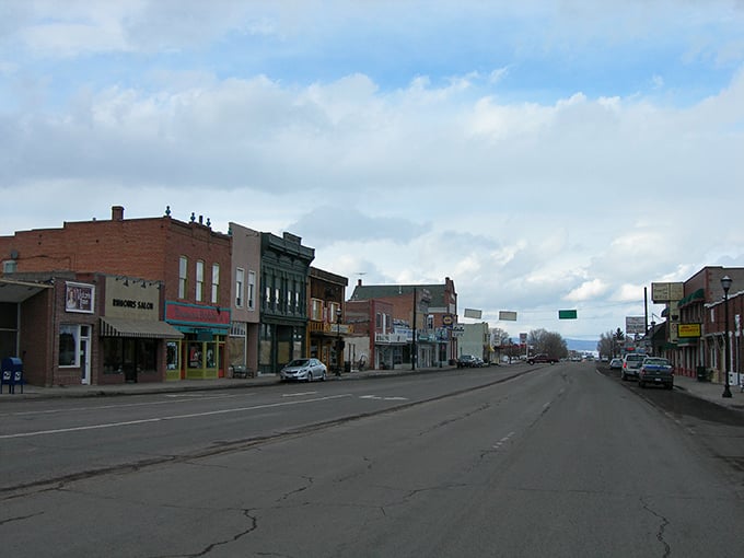 Panguitch's wide main street was built for horse-drawn wagons but now serves as the community's front porch. Western heritage preserved in brick and mortar.