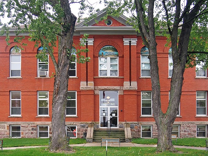The classic red-brick courthouse in Park Rapids stands as a reminder that some things—like community—never go out of style.