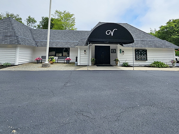 That distinctive "V" marks the spot where Harbor Springs locals and summer visitors alike unite in appreciation of perfectly marbled beef.