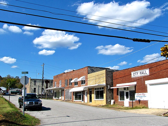 Downtown Waynesboro's buildings bask in Tennessee sunshine, welcoming visitors to the "Butterfly Capital" with open arms.