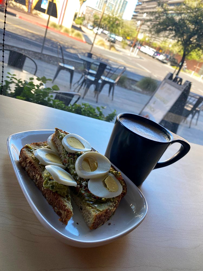 Avocado toast that doesn't require a second mortgage. Perfectly boiled eggs crown this open-faced masterpiece&mdash;the breakfast royalty you didn't know you needed.