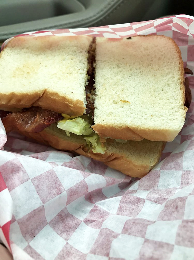 The humble BLT, served on pillowy white bread. This lunchtime classic proves that sometimes the simplest pleasures are the most satisfying.