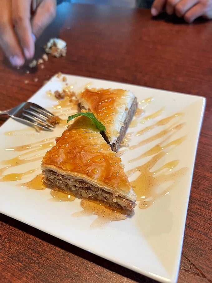 Baklava that strikes the perfect balance between honey sweetness and nutty richness &ndash; each layer of phyllo a testament to patience and precision.