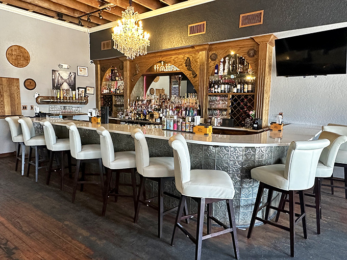 A bar that understands the art of hospitality. With its impressive selection and elegant seating, it's the perfect perch for solo diners or pre-dinner cocktails.