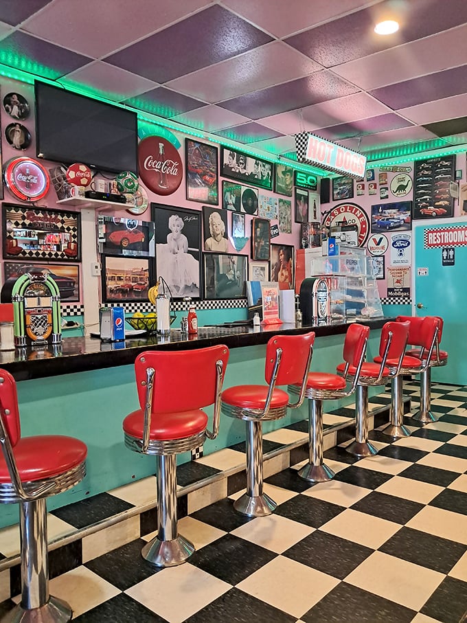 The counter seats&mdash;prime real estate for solo diners and those who appreciate the choreography of short-order cooking. Like front-row tickets to a delicious show.