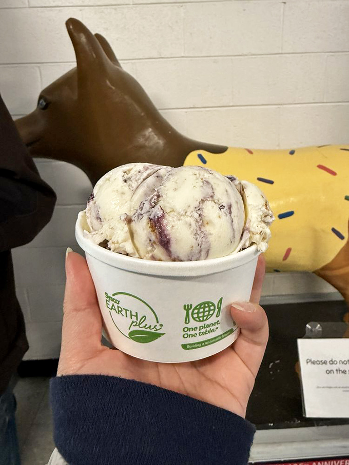 Berry swirls dancing through vanilla like purple watercolors on a canvas. Picasso would have traded a painting for this. 