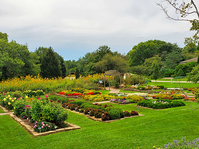 Dubuque's Botanical Gardens offer geometric perfection that would satisfy both gardeners and mathematicians. Nature's quilt pattern, minus the back pain from actual quilting.