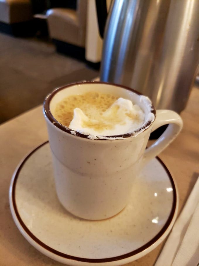 This cappuccino isn't just coffee&mdash;it's morning motivation with a foam mustache. The perfect companion for hash brown contemplation.