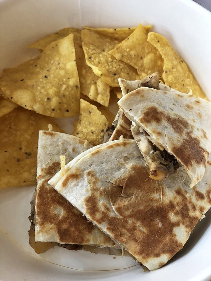 The quesadilla and chips&mdash;a dynamic duo that belongs in the comfort food hall of fame alongside peanut butter and jelly. 