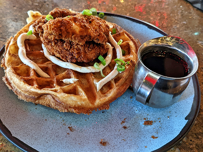 Nashville meets Mexico in this chicken and waffle mashup&mdash;a cross-cultural breakfast romance that somehow makes perfect sense.