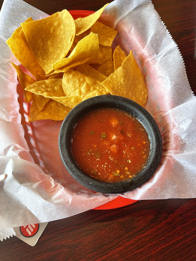 Freshly fried tortilla chips and house-made salsa&mdash;the opening act that sets the tone for the whole show. First impressions matter, and these nail it.