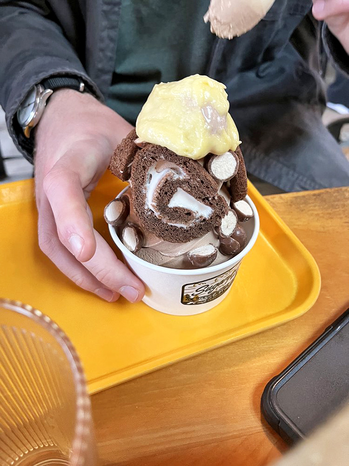 Chocolate roll meets chocolate ice cream&mdash;a dessert so decadent it should come with its own pardon for gluttony. 