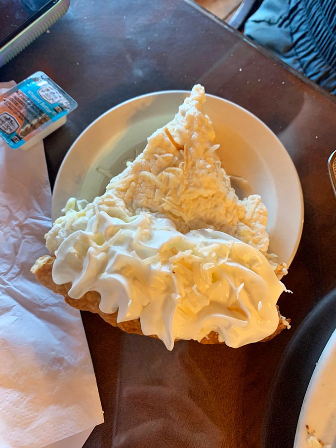 Coconut cream pie so divine it should have its own theme music. The whipped cream alone deserves a standing ovation.