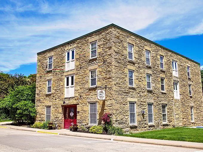This limestone building doesn't just house history – it wears it proudly. Three stories of architectural character that would cost a fortune to replicate today.