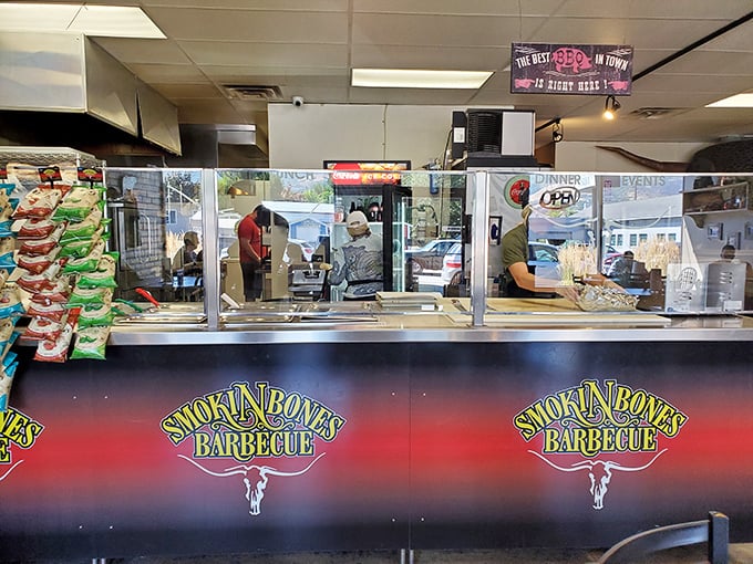 The counter where BBQ dreams come true, staffed by meat maestros who transform humble cuts into smoky masterpieces worthy of pilgrimage. 