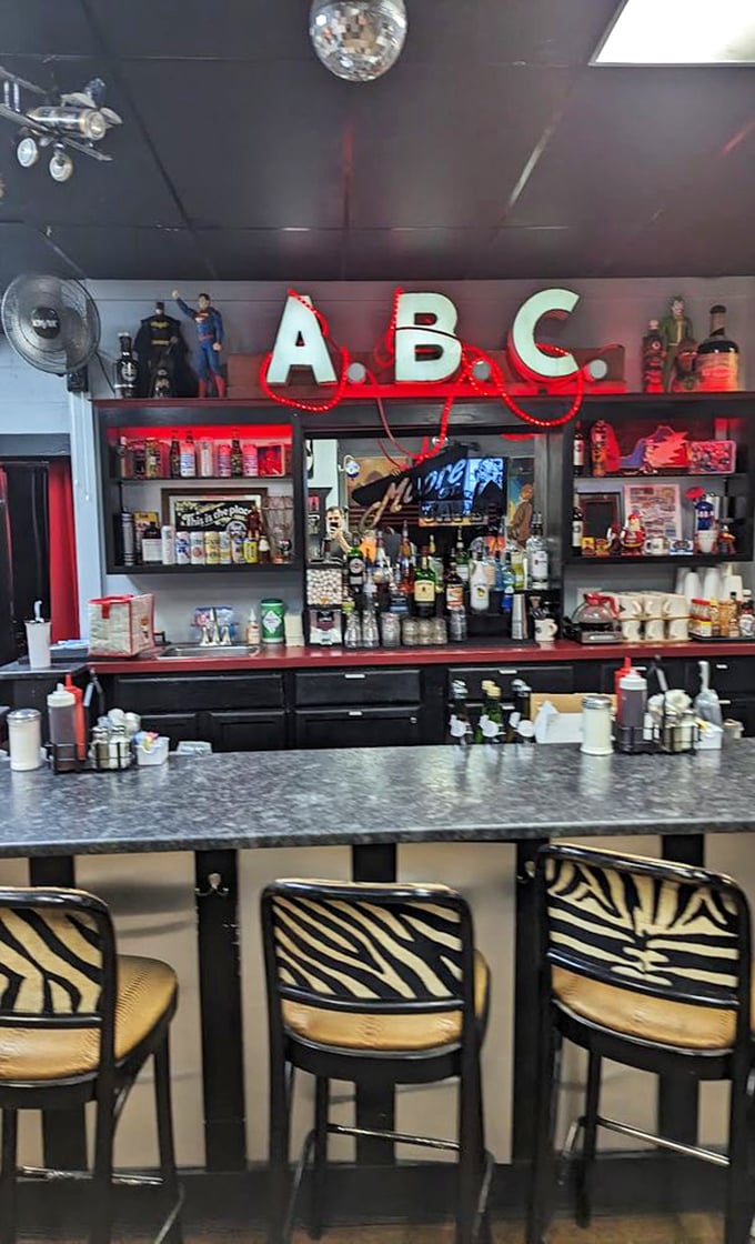 The counter where breakfast magic happens. Like watching Olympic athletes, but they're wielding spatulas instead of javelins. 