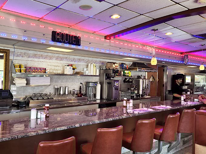 The counter&mdash;where solo diners find community, regulars have "their spot," and the coffee never stops flowing.