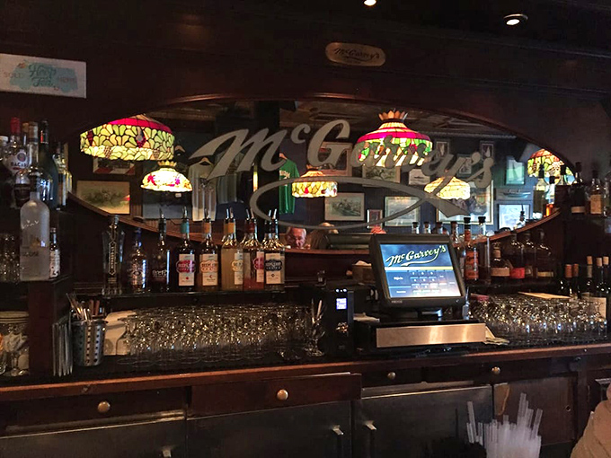 Behind this bar is where the magic happens—where oysters are shucked, drinks are mixed, and Maryland hospitality flows as freely as the beer.
