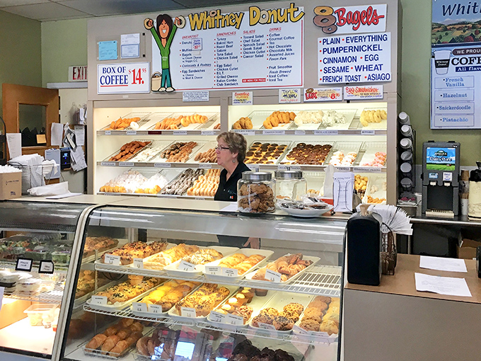 At the counter, life-changing decisions await: glazed or chocolate frosted? Apple fritter or jelly-filled? Yes to all?