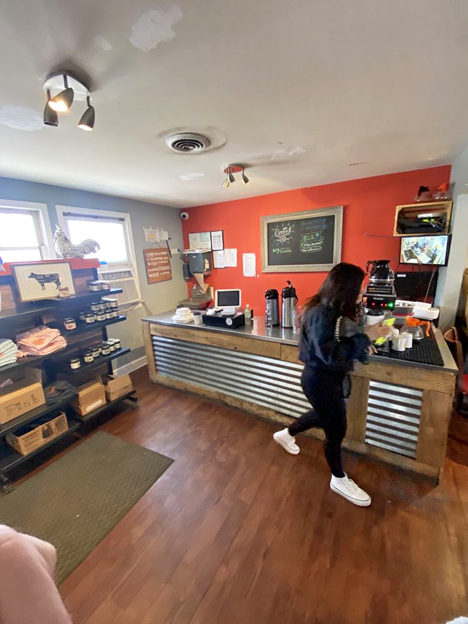 At the counter, breakfast magic happens with the efficiency of a NASCAR pit crew but the soul of a Southern grandmother.