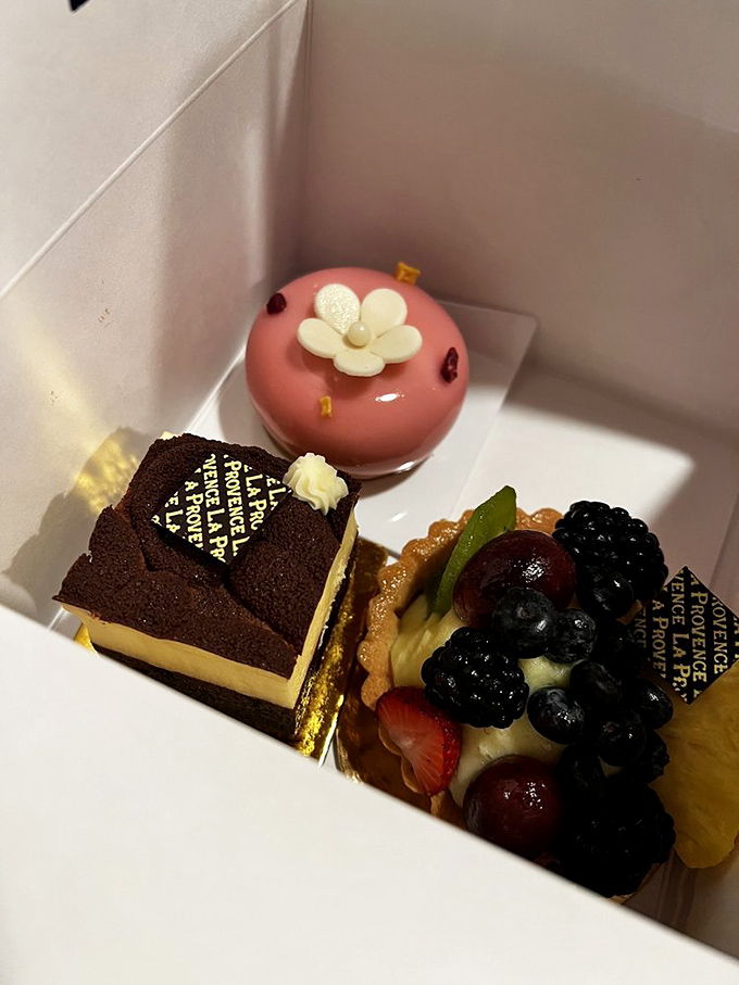The dessert case at La Provence should come with a warning sign: "Resistance is futile, your diet ends here." 
