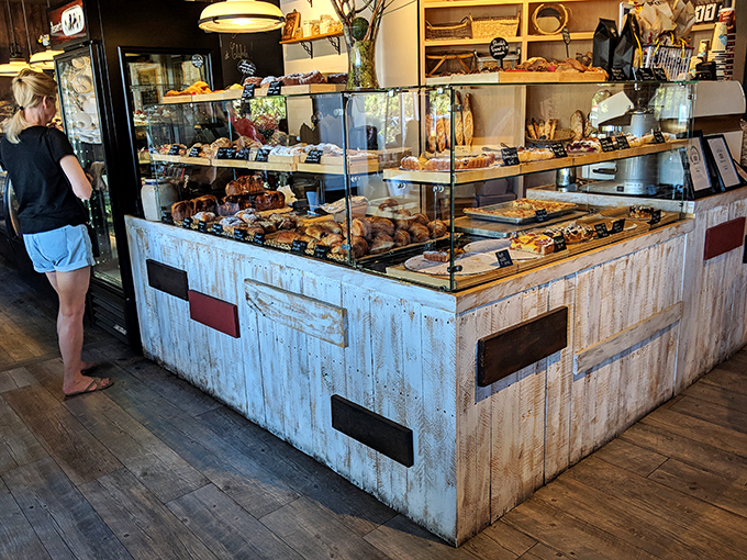 The pastry case—or as I call it, "The Museum of Delicious Art"—where every exhibit is more tempting than the last.