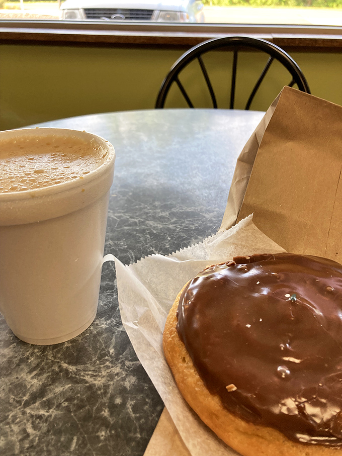 The perfect pairing since forever: a steaming cup of coffee alongside a chocolate-glazed masterpiece. Name a more iconic duo&mdash;I'll wait.