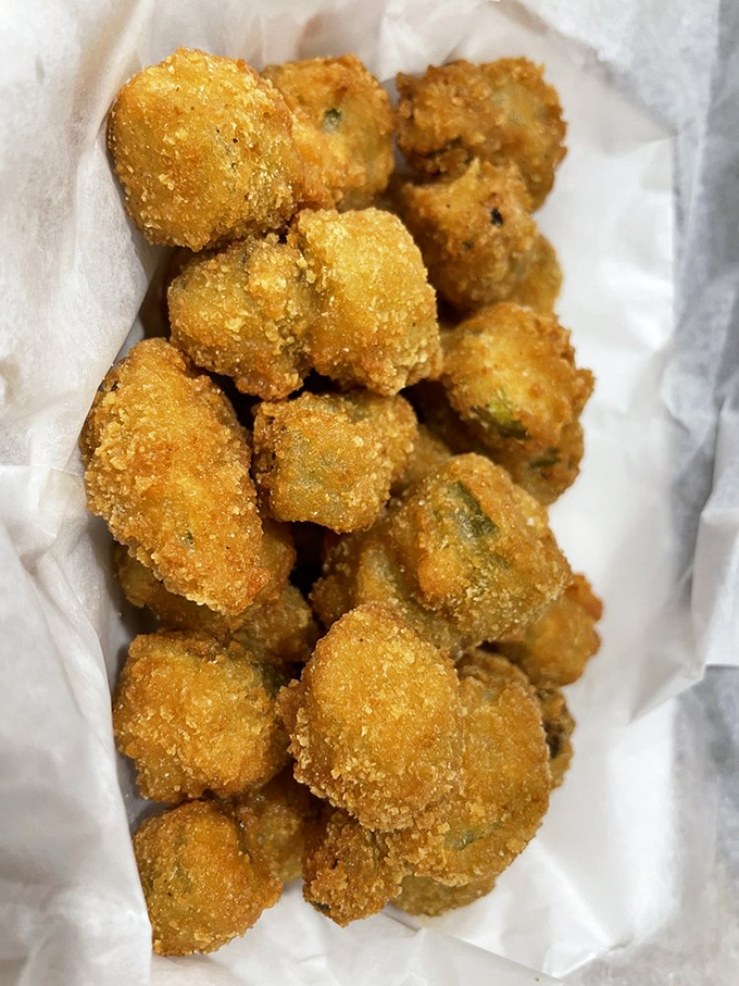 Okra skeptics, prepare for conversion. These golden nuggets banish all memories of that "other" texture you were worried about.