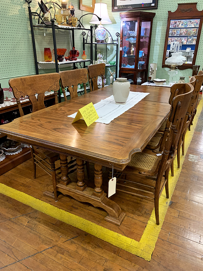 This isn't just a dining set&mdash;it's a family heirloom waiting to happen, complete with stories of Sunday dinners yet to be shared.
