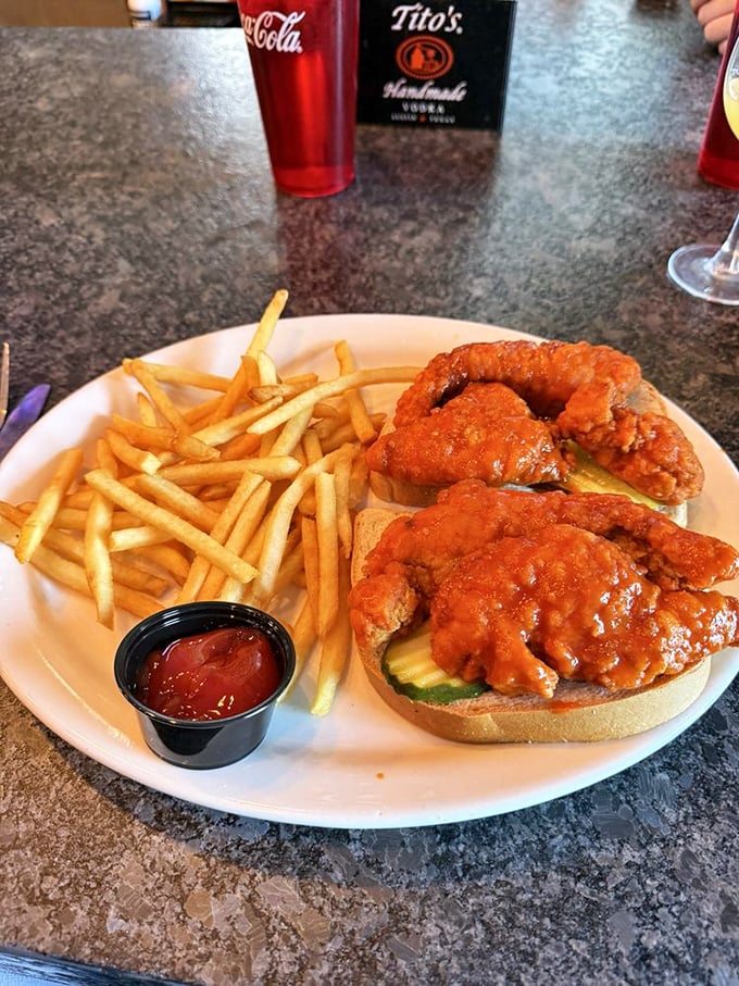 Hot chicken that doesn't just bring the heat&mdash;it brings the flavor. This sandwich demands both your respect and your napkin supply.