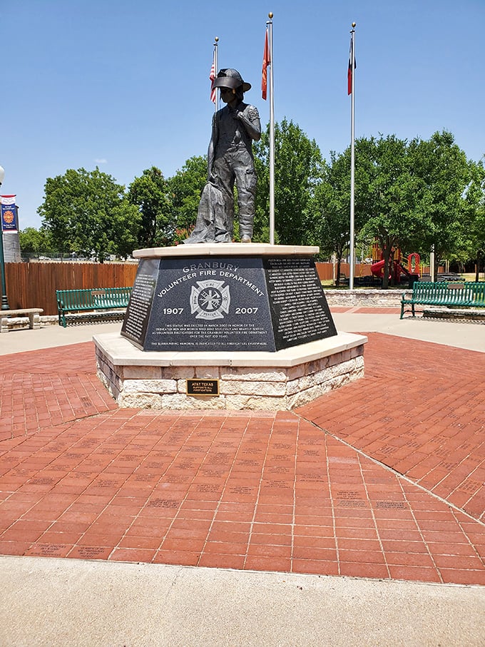 This firefighter memorial reminds us that small towns understand what really matters—honoring the everyday heroes who protect their own.